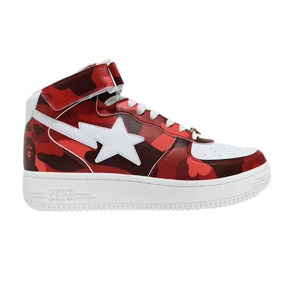 A BATHING APE Bapesta Mid - Red