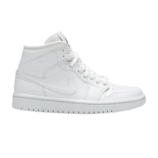 JORDAN 1 Mid Snakeskin Sneakers - White
