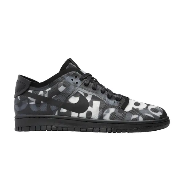 Nike X Comme Des Garçons Dunk Low 'monogram Print' Sneakers - Black