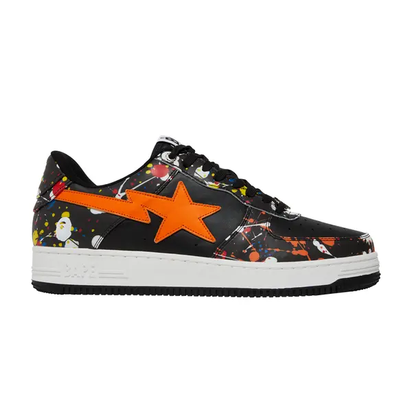 A BATHING APE Bapesta Low "paint Splatter - Black