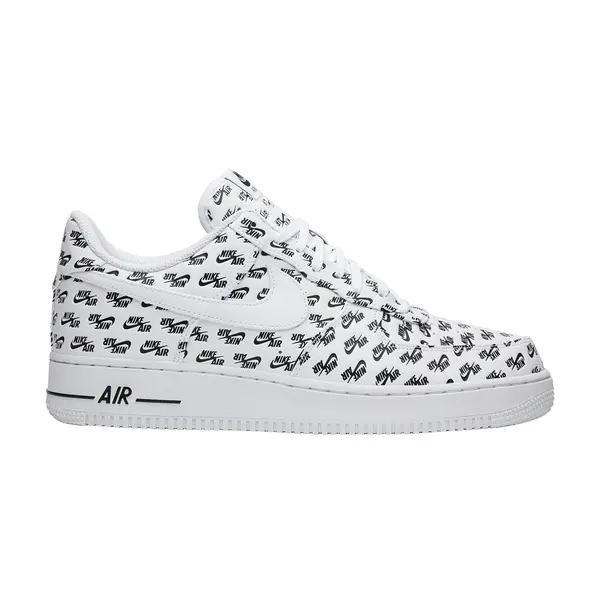 Nike Force 1 Low 07 Qs 'all Over Logo - White