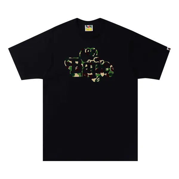 A BATHING APE Abc Camo Milo On Tee - Black