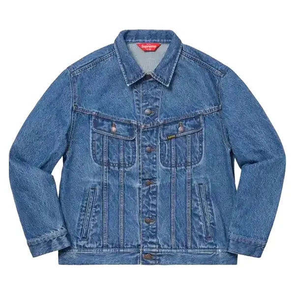 Supreme Painted Trucker Jacket - Blue