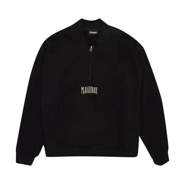 PLEASURES Karat Quarter Zip Fleece - Black