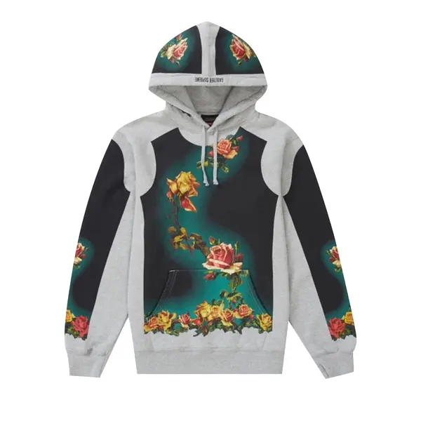 Supreme X Jean Paul Gaultier Floral Print Hooded Sweatshirt - Grey