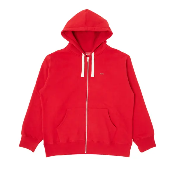 Supreme Small Box Drawcord Zip Up Hooded Sweatshirt - Red
