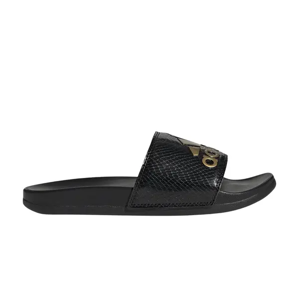 Adidas Wmns Adilette Comfort Slide Gold Metallic - Black