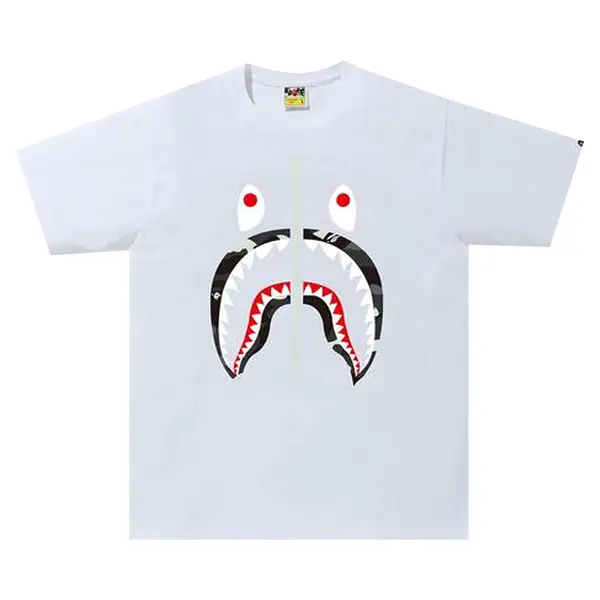 A BATHING APE City Camo Shark Tee - White