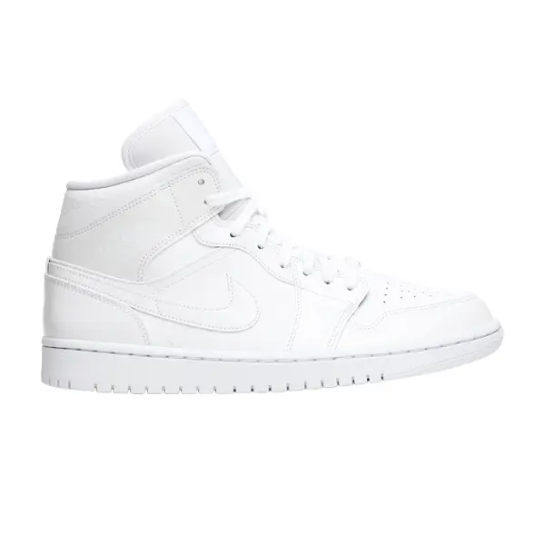 JORDAN 1 Mid Triple Patent Sneakers - White