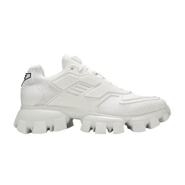 Prada Cloudbust Thunder Knit Sneakers - White