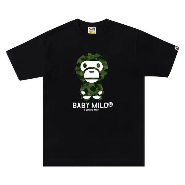 A BATHING APE Color Camo Baby Milo Tee - Black