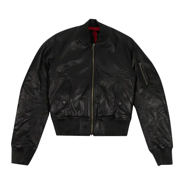 VLONE Leather Bomber /red - Black