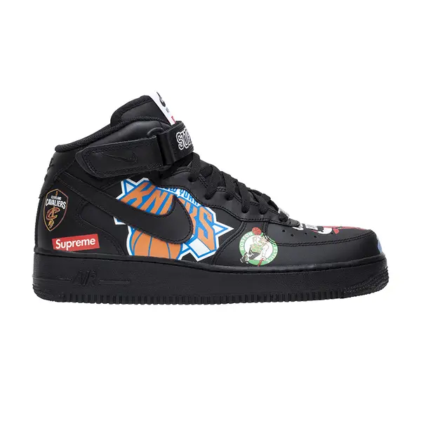 Nike X Supreme X Nba Air Force 1 Mid 07 Sneakers - Black