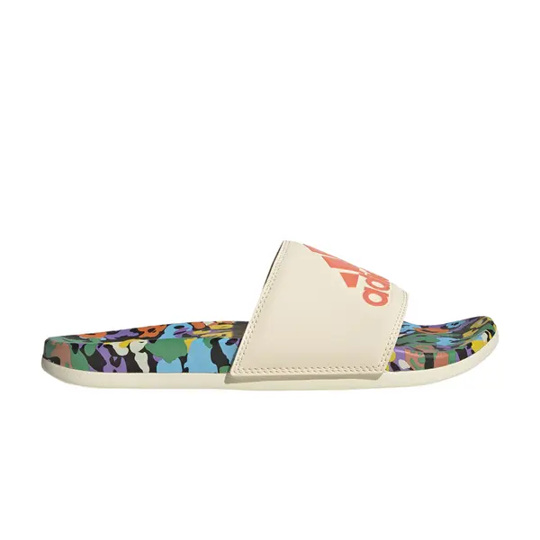 Adidas Farm Rio X Wmns Adilette Comfort Slide 'floral Multi-color - Cream