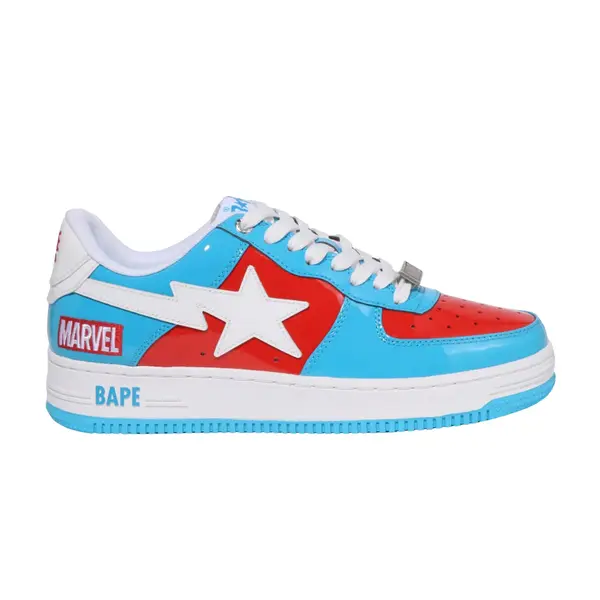 A BATHING APE Marvel X Sta Captain America Sneakers - Blue