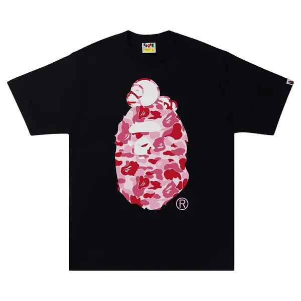 A BATHING APE Abc Camo Milo On Big Ape Tee - Black