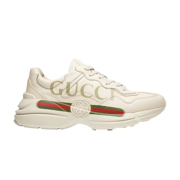 Gucci Rhython Leather Sneakers - White