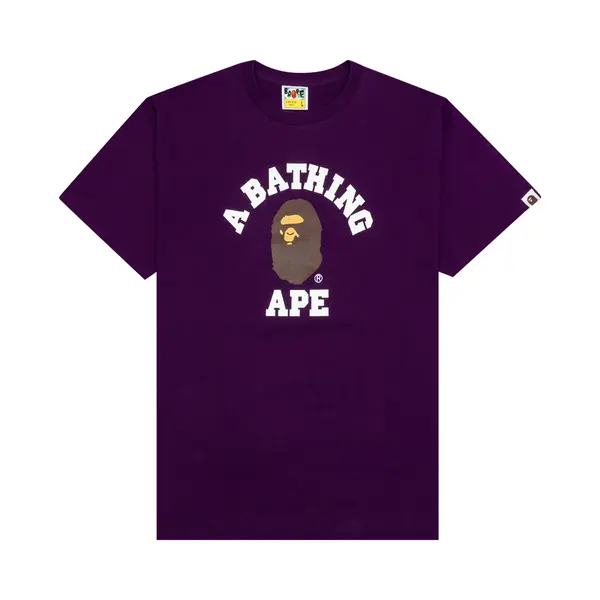 A BATHING APE College Tee - Purple