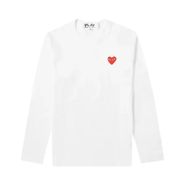 Play Comme Des Garcon Long-sleeve Logo Tee