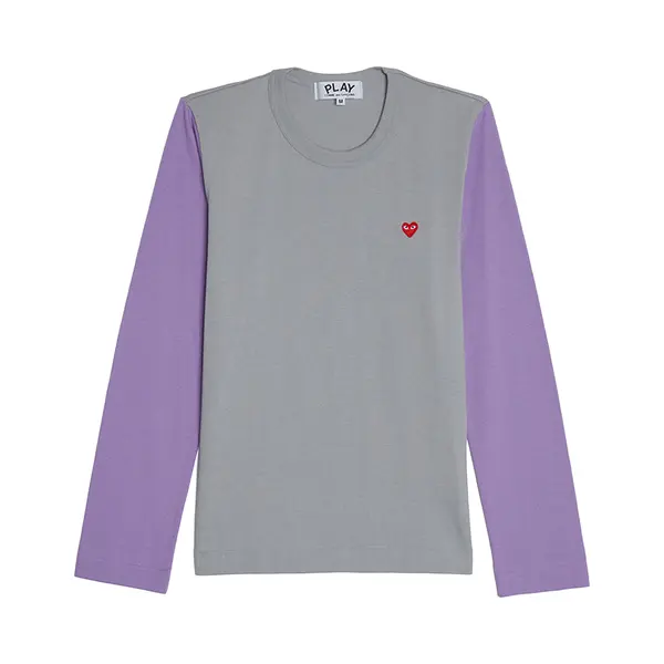 Play Comme Des Garcon Bi-colour T-shirt - Grey