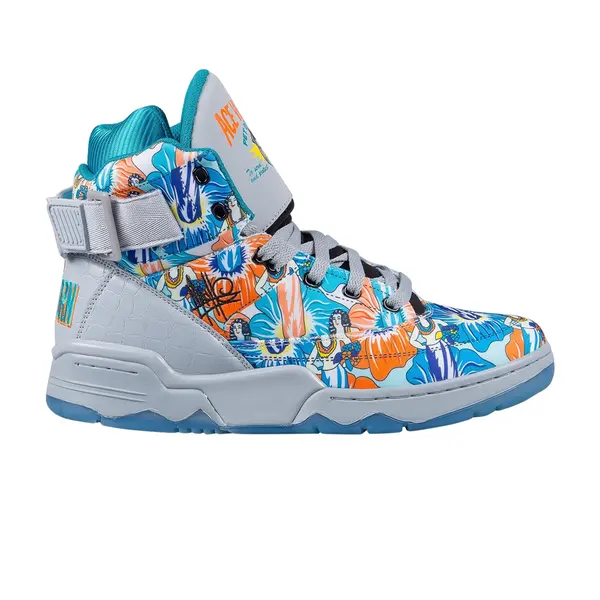 EWING Ace Ventura X Mache X 33 Hi Hawaiian Shirt Print Sneakers - Grey