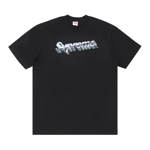 Supreme Chrome Logo Tee - Black