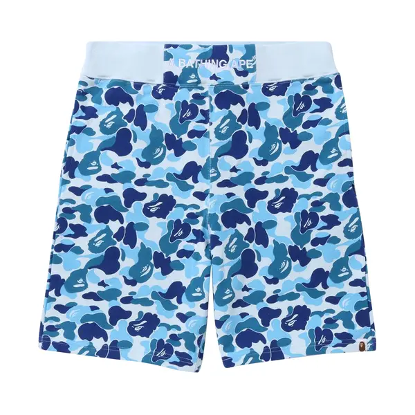 A BATHING APE Abc Camo Sweatshorts - Blue