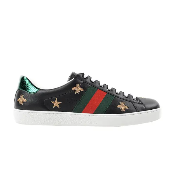 Gucci Ace Embroidered Sneakers - Black