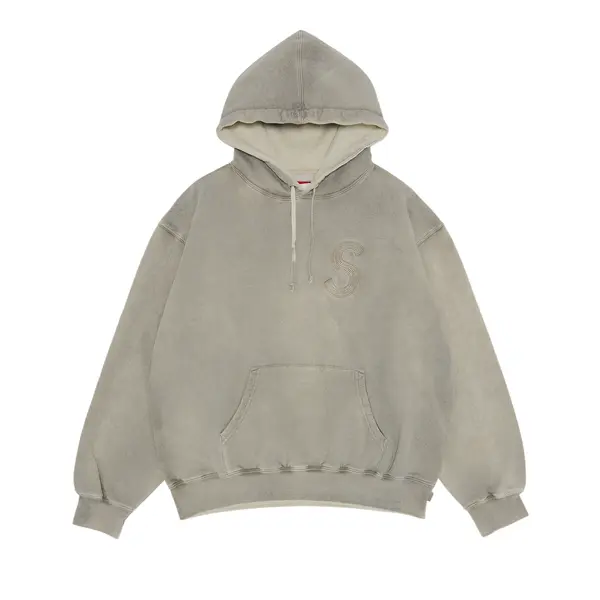 Supreme Overdyed Logo Hooded Sweatshirt - Cream
