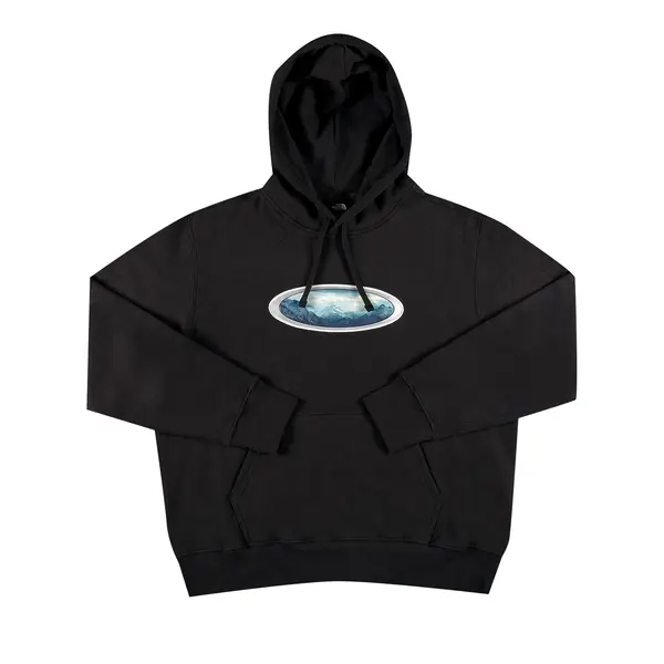 Supreme X The North Face Lenticular Mountains Hooded Sweatshirt - Black