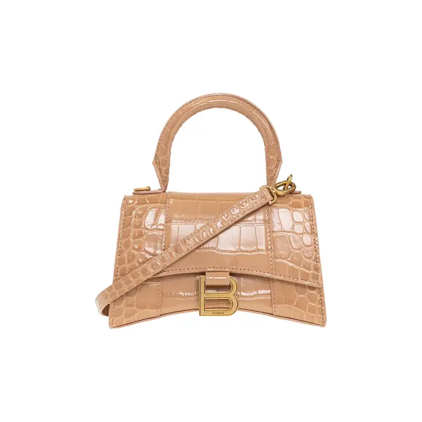 Balenciaga Xs Hourglass Shoulder Bag - Cream