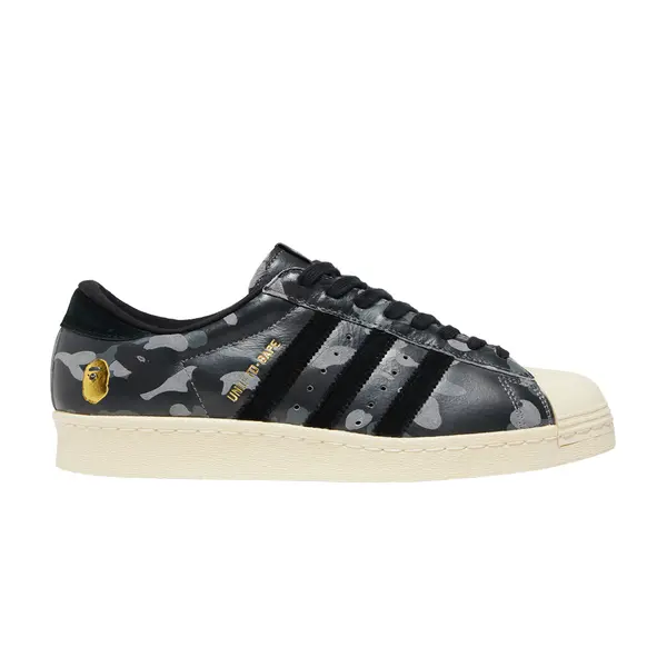 Adidas A Bathing Ape X Undefeated X Superstar 80s Camo - Black