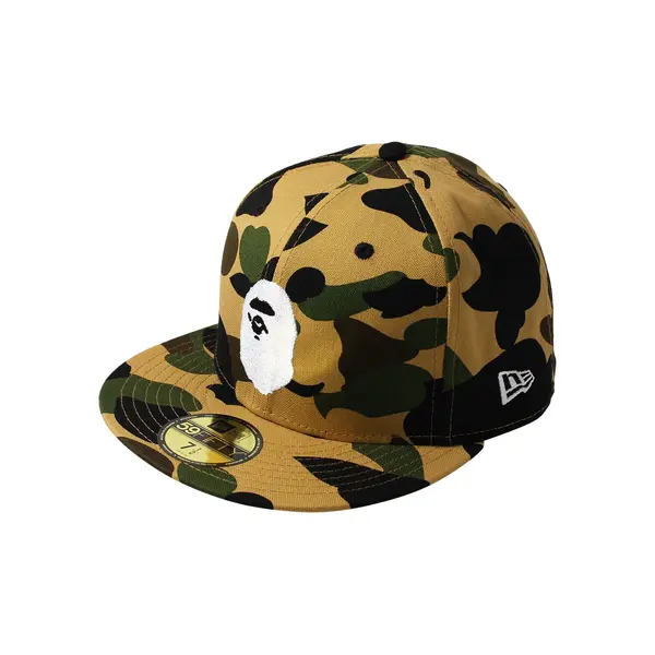 A BATHING APE X New Era 59fifty Camo Cap - Yellow