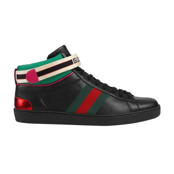 Gucci Stripe Ace High-top Sneakers - Black