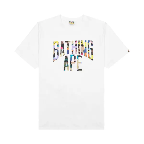A BATHING APE Multi Camo Nyc Logo Tee - White
