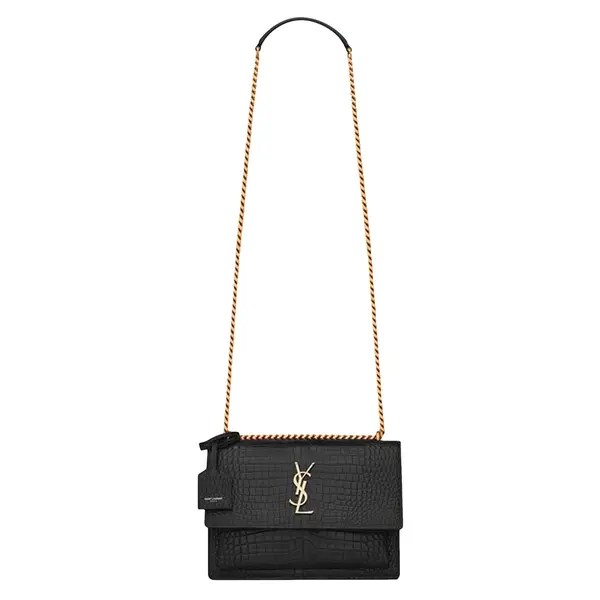 Saint Laurent Sunset Medium Chain Bag - Black