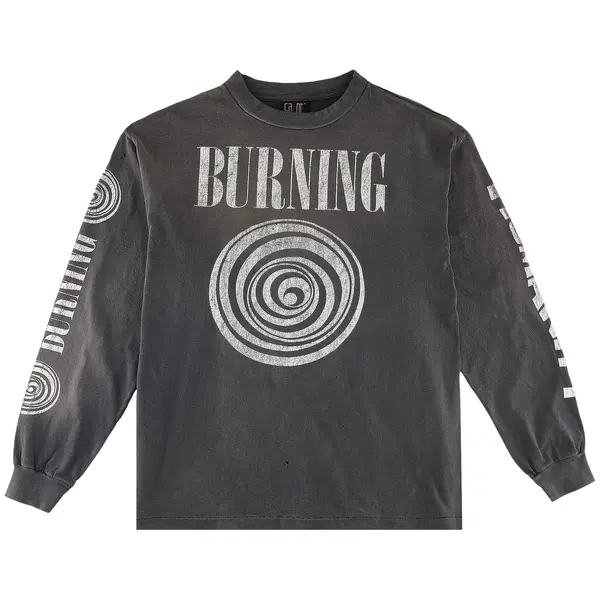 SAINT MICHAEL BURNING 長袖カットソー Saint Michael Burning Long-Sleeve T-Shirt - Black | Editorialist