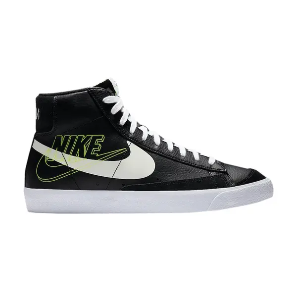 Nike Blazer Mid '77 Vintage Reverse Logo Sneakers - Black
