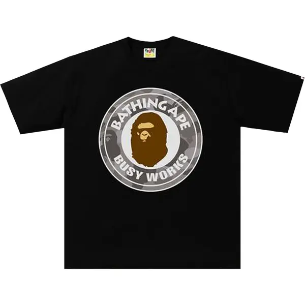 A BATHING APE Color Camo Busy Works Relaxed Tee - Black