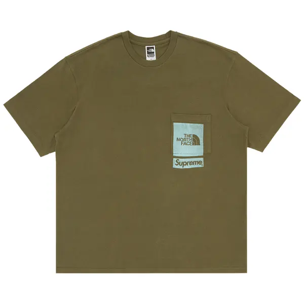 Supreme X The North Face Printed Pocket Tee 'olive - Green