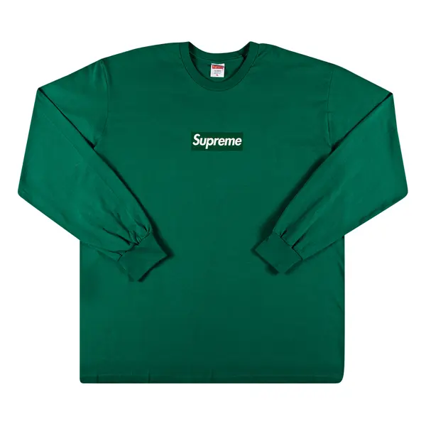 Supreme Box Logo Long-sleeve Tee 'light Pine - Green