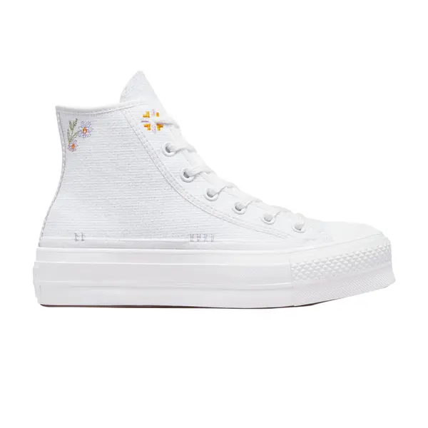 CONVERSE Chuck Taylor All Star Lift Platform High Autumn Embroidery - White