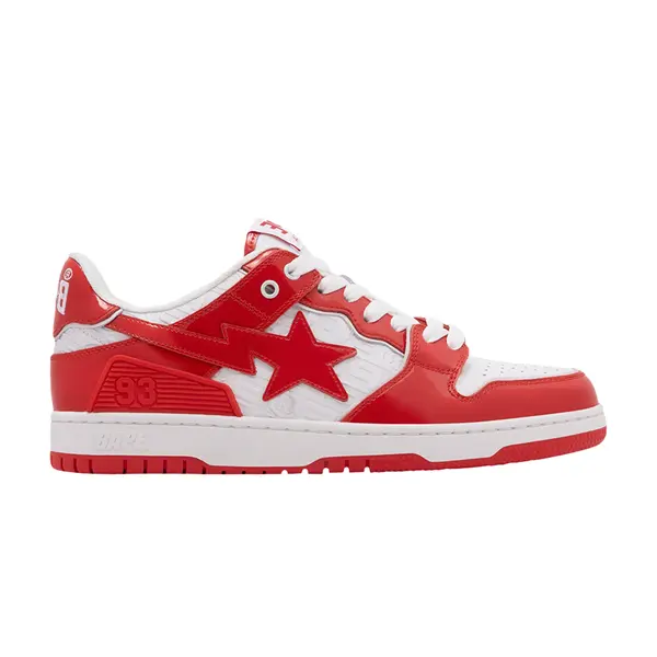 A BATHING APE Wmns Sk8 Sta #5 'luxury Sport Monogram' Sneakers - Red