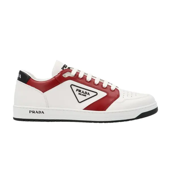 Prada Avenue Leather Low Top Sneakers - White