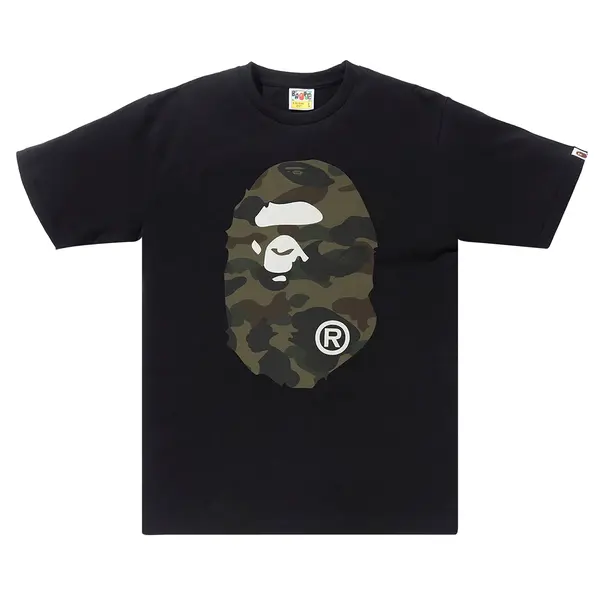A BATHING APE 1st Camo Big Ape Head T-shirt 'green - Black