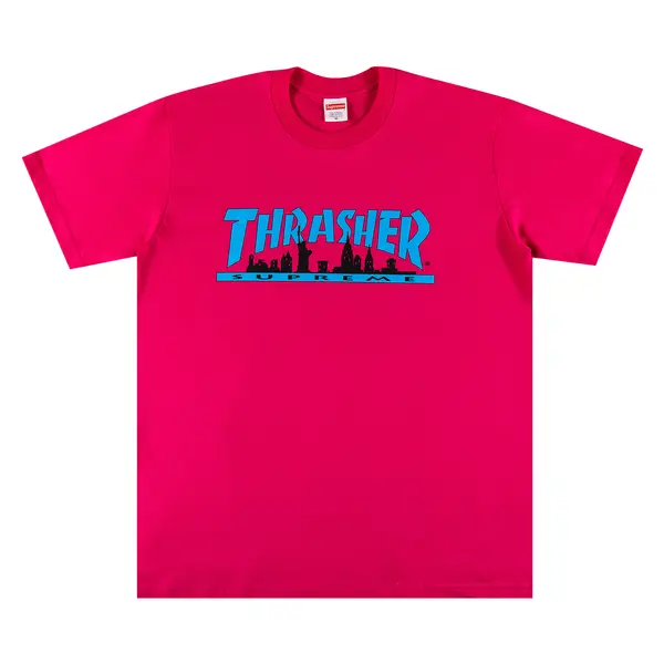 Supreme X Thrasher Skyline Tee - Pink