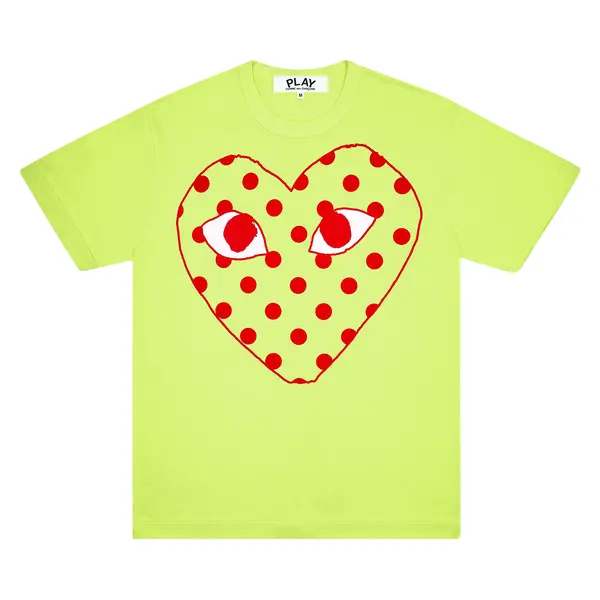 Play Comme Des Garcon Pastelle Polka Dot Logo T-shirt