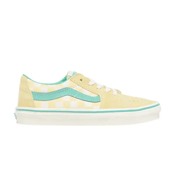 Vans Sk8-Low Checkerboard Sneakers Yellow Editorialist