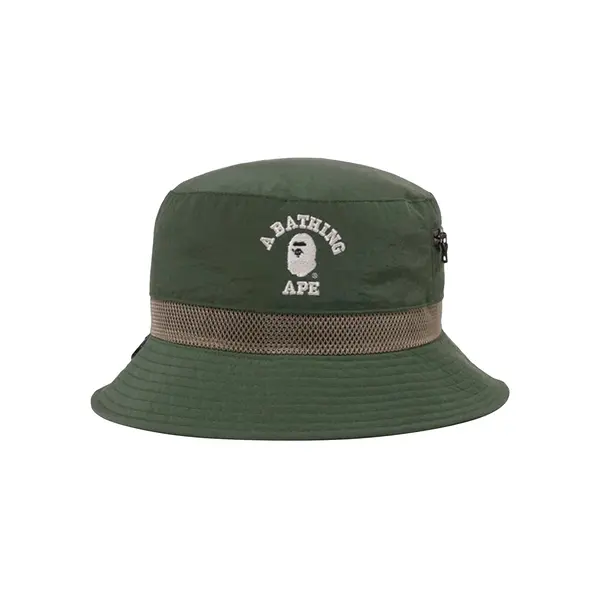 A BATHING APE Color-blocked Bucket Hat - Green