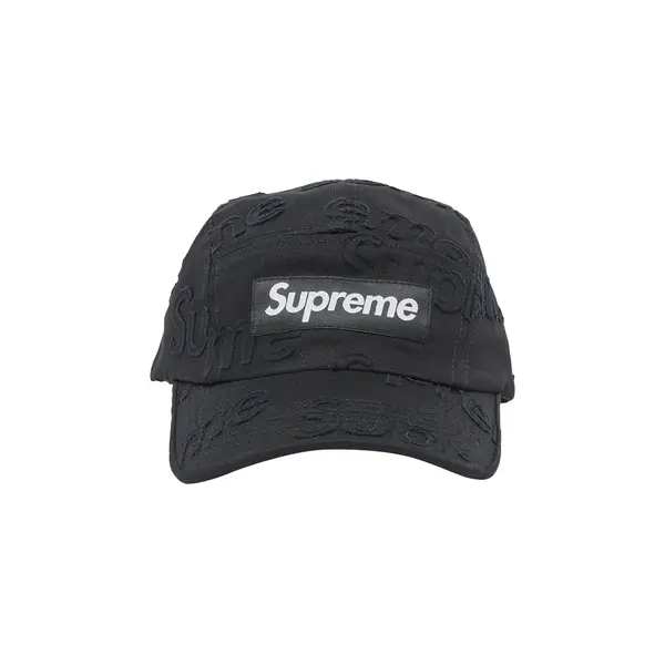 Supreme Lasered Twill Camp Cap - Black